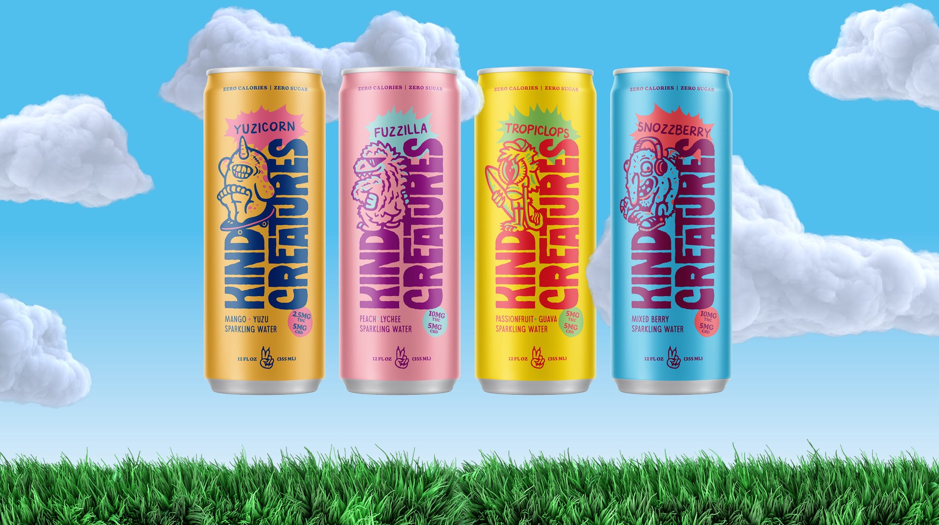 Kind Creatures | THC-Infused Sparkling Water | Zero Sugar + Zero ...